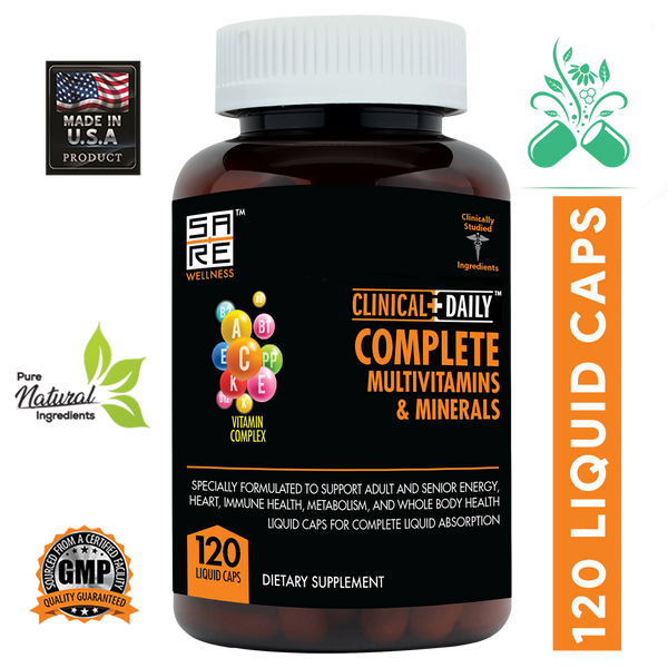 CLINICAL DAILY Liquid Multivitamin Supplement for Women & Men in 120 ...