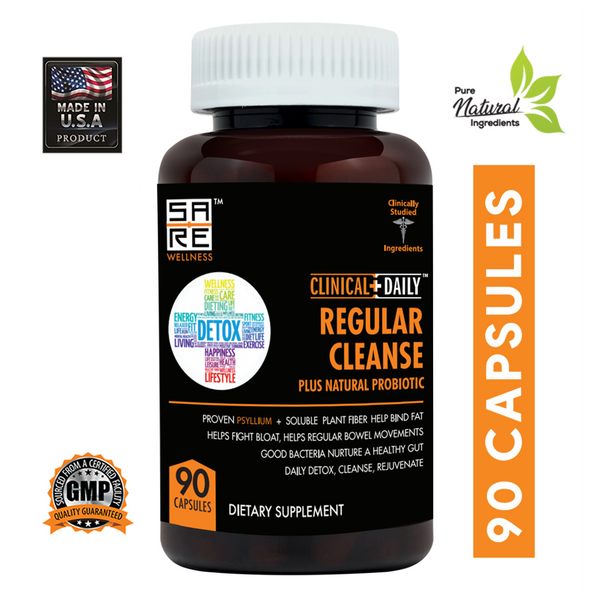 CLINICAL DAILY Regular Herbal Cleanse Fiber Capsules and Vegan Gummies ...